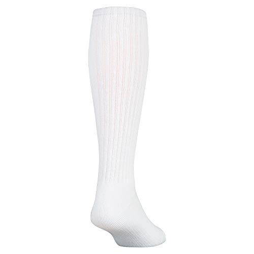 GOLDTOE Men's Ultra Tec Performance Over-The-Calf Athletic Socks, Multipairs, White (3-Pairs), Large