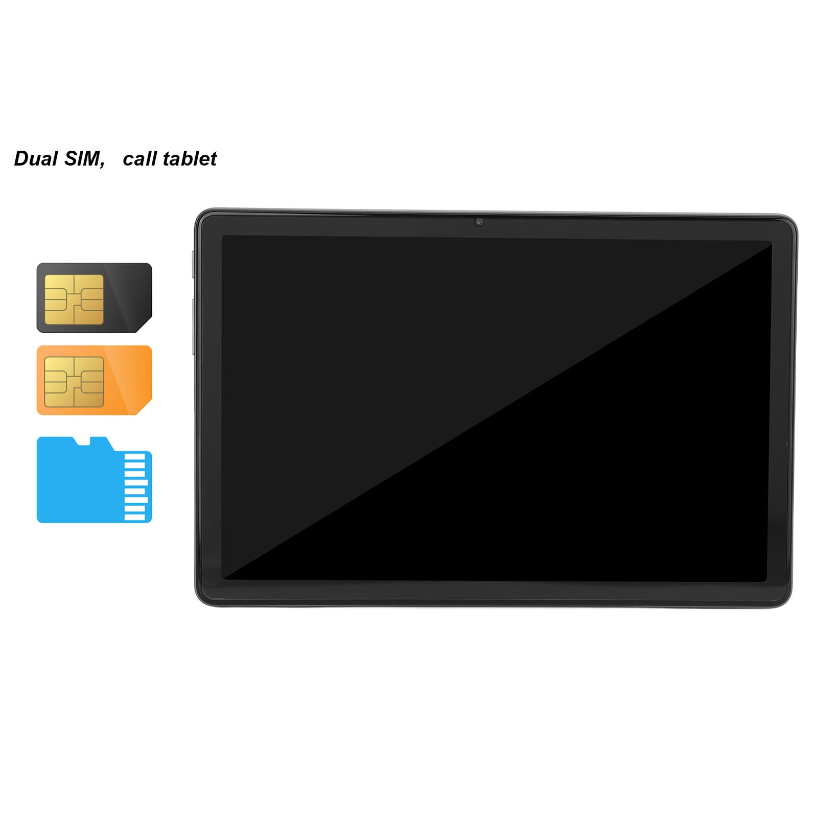 Septpenta 10.1in HD Tablet, 1200X1920 Dull Screen 5G/2.4G Dual Band 5MP Rear 2MP Front Dual Cards Tablet, AI Operating System 4G 64G 8 Core Processing Low Power for Android11 100β240V(USA)