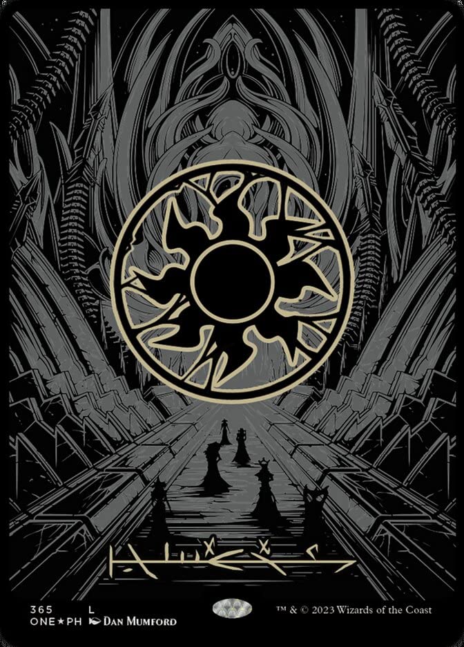 Magic: the Gathering - Plains (365) - Oil Slick - Phyrexian - Foil - Phyrexia: All Will Be One