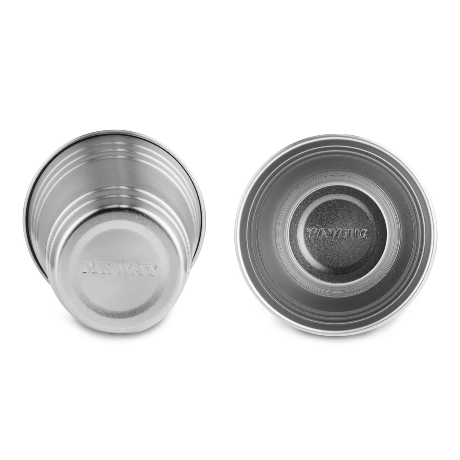 MEWAY Premium Stainless Steel Cups 24 oz Pint Cup Tumbler (12 Pack) - Premium Metal Cups - Stackable Durable Cup,Chilling Beer Glasses, for Travel, Outdoor, Camping, Everyday