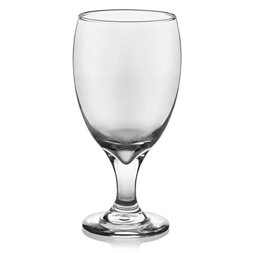Libbey Carolina Entertaining Set with 6 Goblet Glasses and Pitcher, 16.25 oz