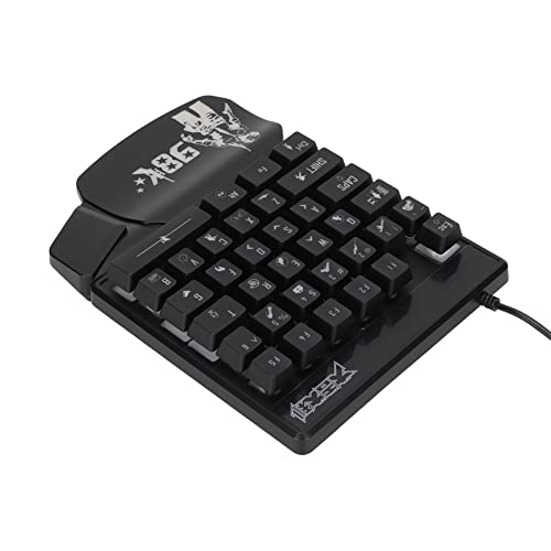 One Hand Gaming Keyboard, Gaming Keyboard Ergonomic Design for Computer Sports Games