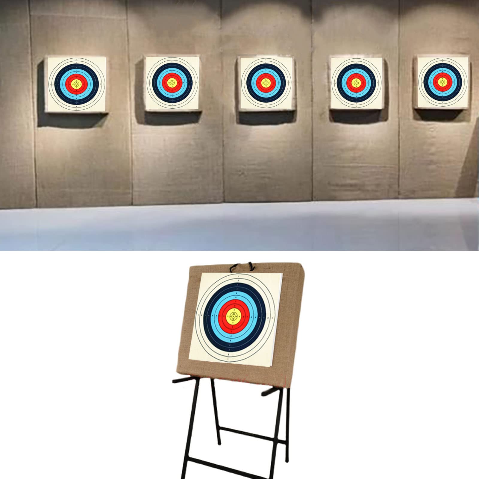 Linen Archery Targets 3pcs,Archery Targets for Backyard ,Durable Bow Arrow Targets for Hunting & Archery Targets,Target Practice Accessories(Standard Archery 16x16 in,10 Rings)