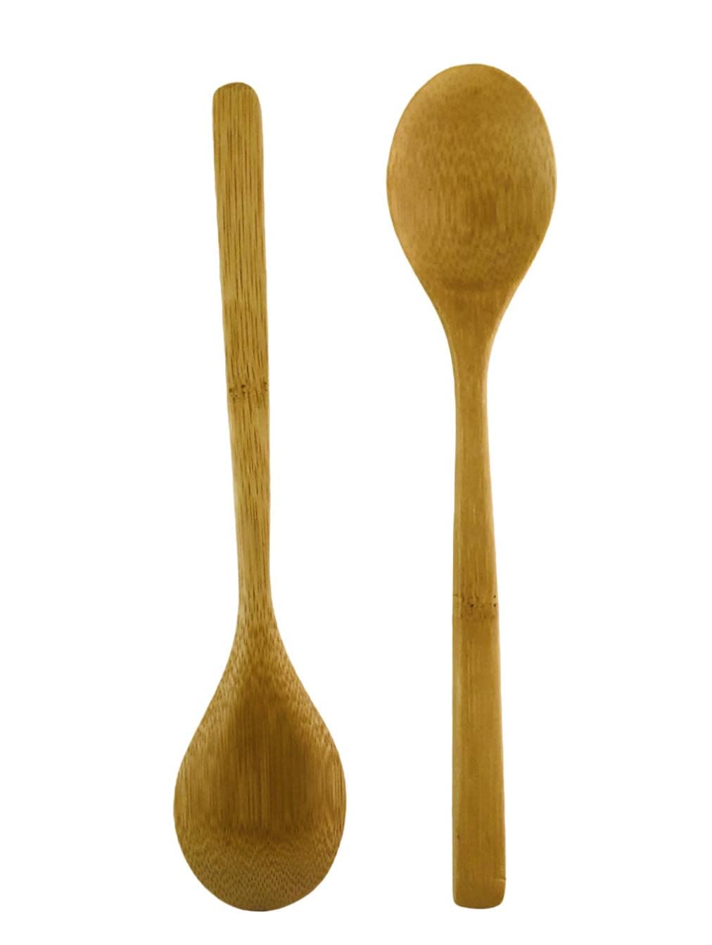 JapanBargain 3807, Pack of 10 Solid Bamboo Dinner Spoons Soup Spoons, 8-inch