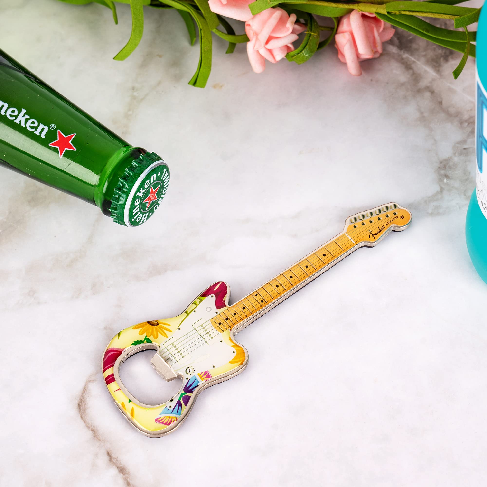 LanHong 2 Piece/Set Bottle Opener Beer Bottle Openers Guitar Shaped Bottle Opener Guitar Gift Kitchen Gadgets for Drinkers Music Guitar Lover