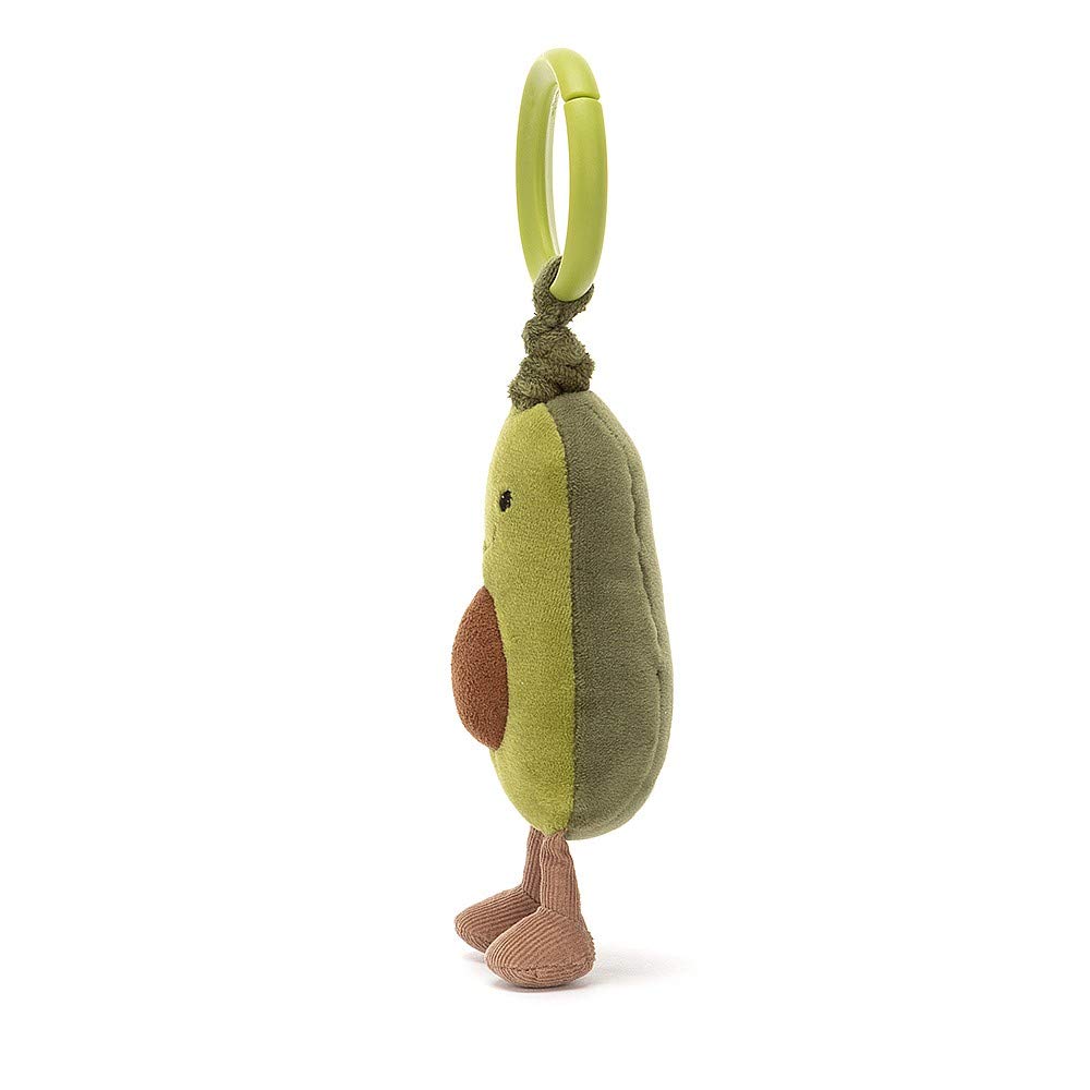 Jellycat Amuseable Avocado Jitter Baby Car Seat Stroller Toy, 6 inches