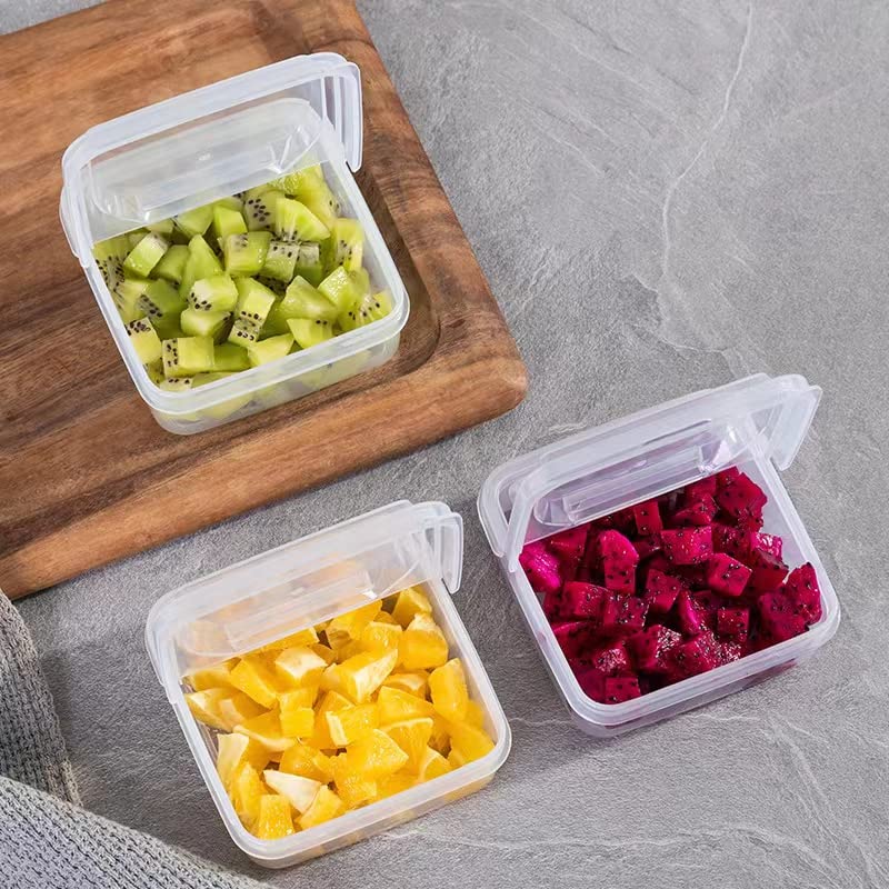 MASINIES Slice Cheese Container for Fridge Ham Sausage Slice Storage Box, Vegetable and Fruit Fresh-Keeping Box, Portable Leakproof Clear Cheese Organiser with Flip Lid