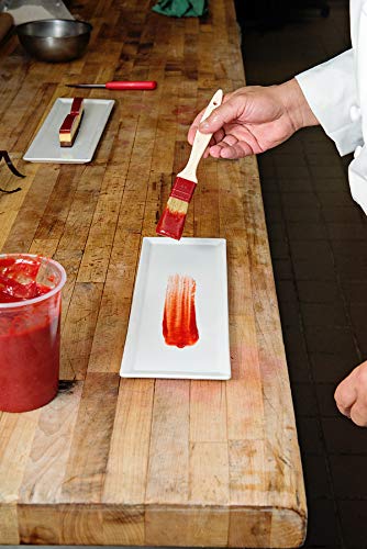 Matfer Bourgeat Natural Pastry and Basting Brush, Flat, Commercial Grade with Exoglass Handle, 1 1/2"