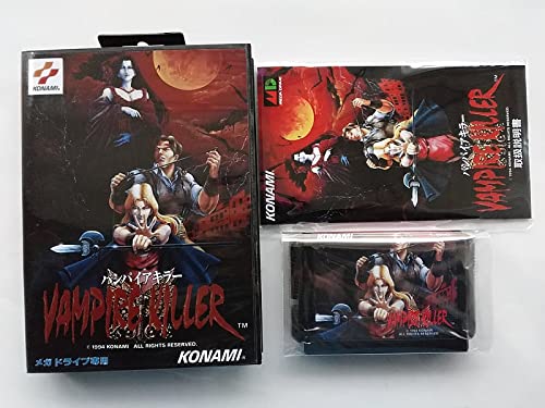 MD Game Vampire Killer Japan Version Box+Manual+Cartridge (Black)