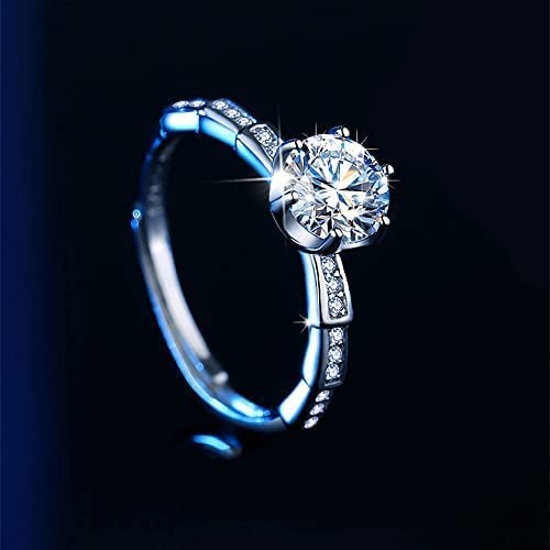LAURRY 18K 925 Sterling Silver Engagement 1 Ct Moissanite Rings - Premium Quality - Size Adjustable