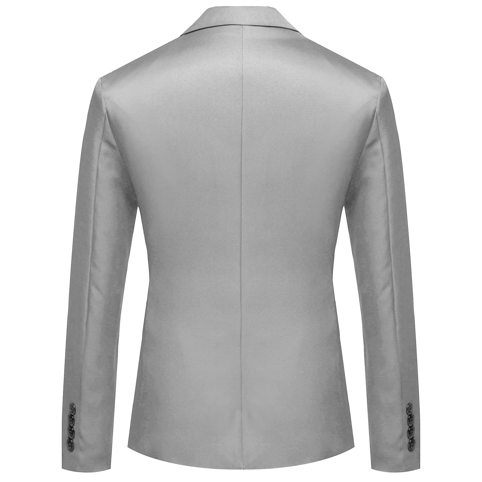 Men's One Button Lightweight Blazer Casual Slim Fit Business Daily Jacket Classic Solid Skinny Party Sports Coat (Grey,4X-Large)