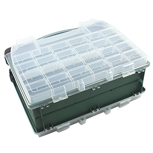 LEIGE Promotion Fishing Tackle Box Double-Sided Four Layers Multifunctional Fishing Lure Hook Accessories Storage Case Boxes