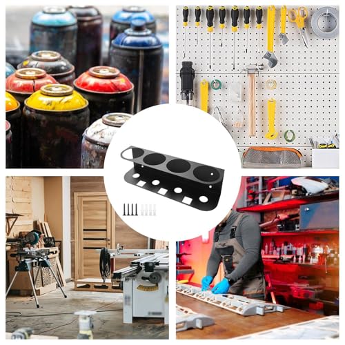 Spray Mount - Spray Bottle Holder | Wall Mounted Spray Bottle Holder | Heavy-Duty Steel Wall Holder | Bottle Rack For All-Purpose At Garage And Home Garage And Workshop Accessories