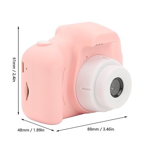 Kids Camera 2.4 Inch IPS Screen 40MP Kids Camera Clear Image with Microphone for Selfie (Pink)