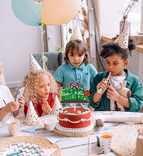 Large Size Acrylic Birthday Cake Topper - Video Game Theme Party Decoration Supply for Unisex Children