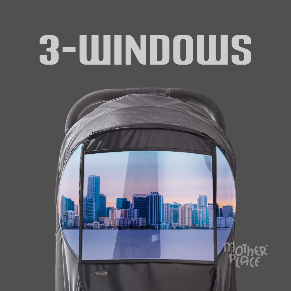 Mother place Premium Baby Stroller Wind Cover Accessories Weather Shield for 3-Seasons Easy Installation