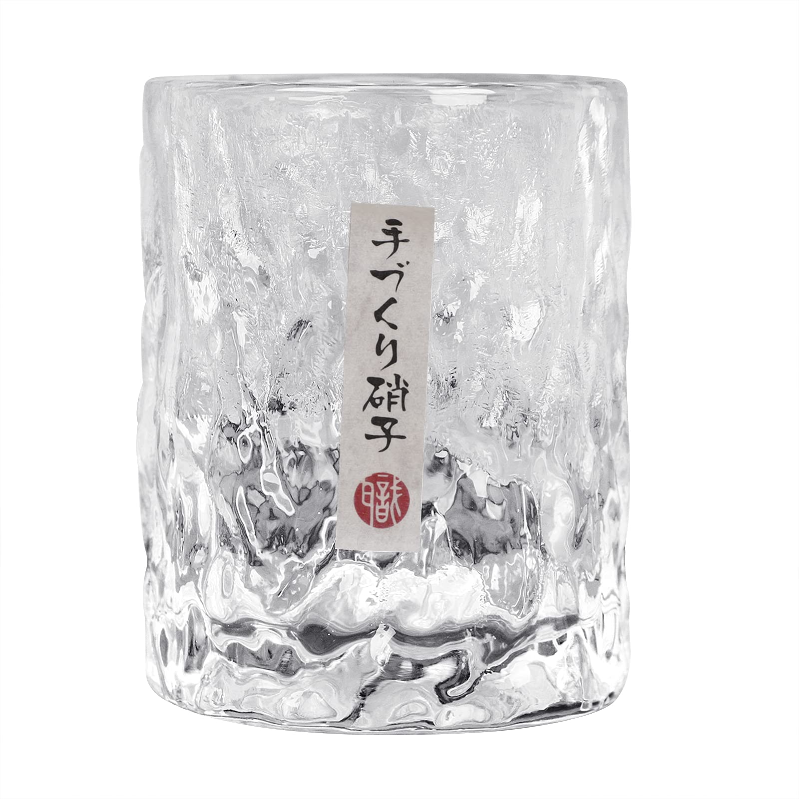 Japanese Whiskey Glass - Handmade Old Fashioned Tumbler | Crystal Hammer Figure Finish | Thickened Drinking Cup for Whiskey Beer Brandy Cocktail Scotch for Men Dad Daddy Fathers Day