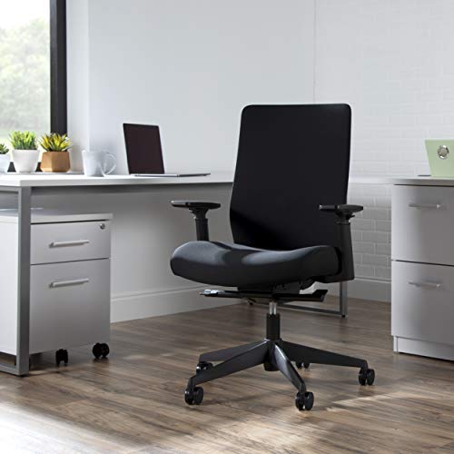 HON Basyx Biometryx Commercial-Grade Fabric Upholstered Task Chair, Black