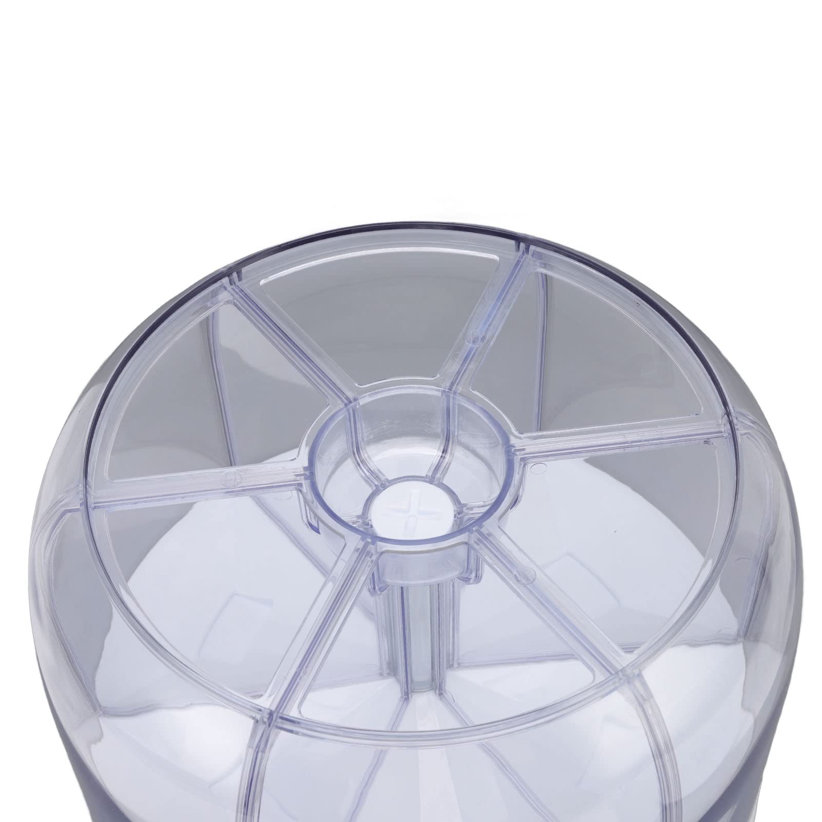 KWQBHW 6 Grid Rice Dispenser Rotating Food Grain Storage Container Large Capacity Cereal Bucket Beans Cereal Container for Kitchen Organization(Small)
