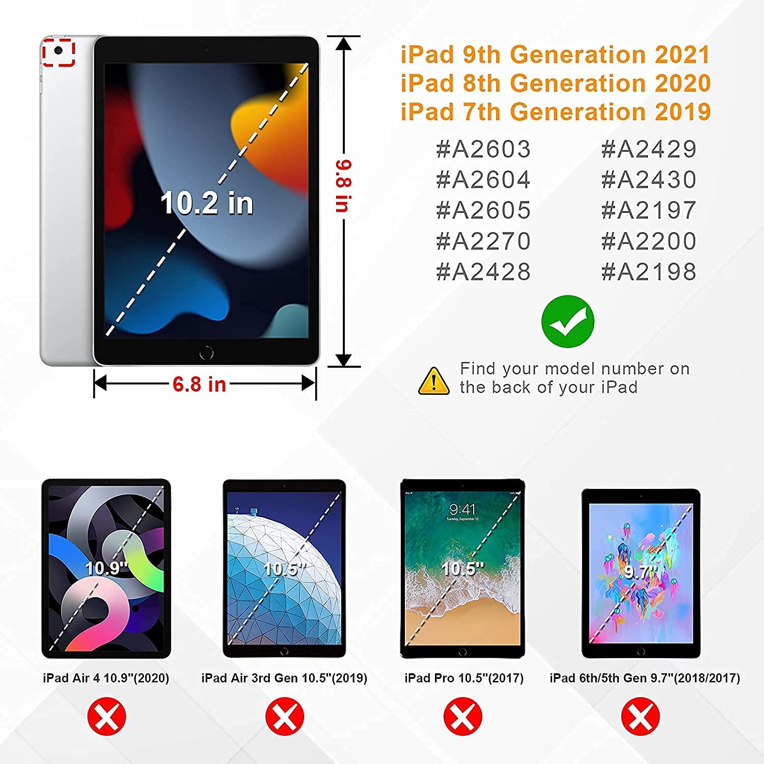 MENZO Kids Case for iPad 9th Generation, iPad 8th/7th Generation Case for Kids, iPad 10.2 Case, with Built-in Screen Protector, Shockproof Handle Stand Case for New iPad 10.2 inch 2021/2020/2019, Blue