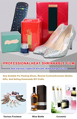 Shrink Wrap Bags - Mlooog 100pcs Clear Heat Shrink Wrap Professional Protection Against Aging and Dust - PVC Shrink Wrap Bags 11x18 Inches