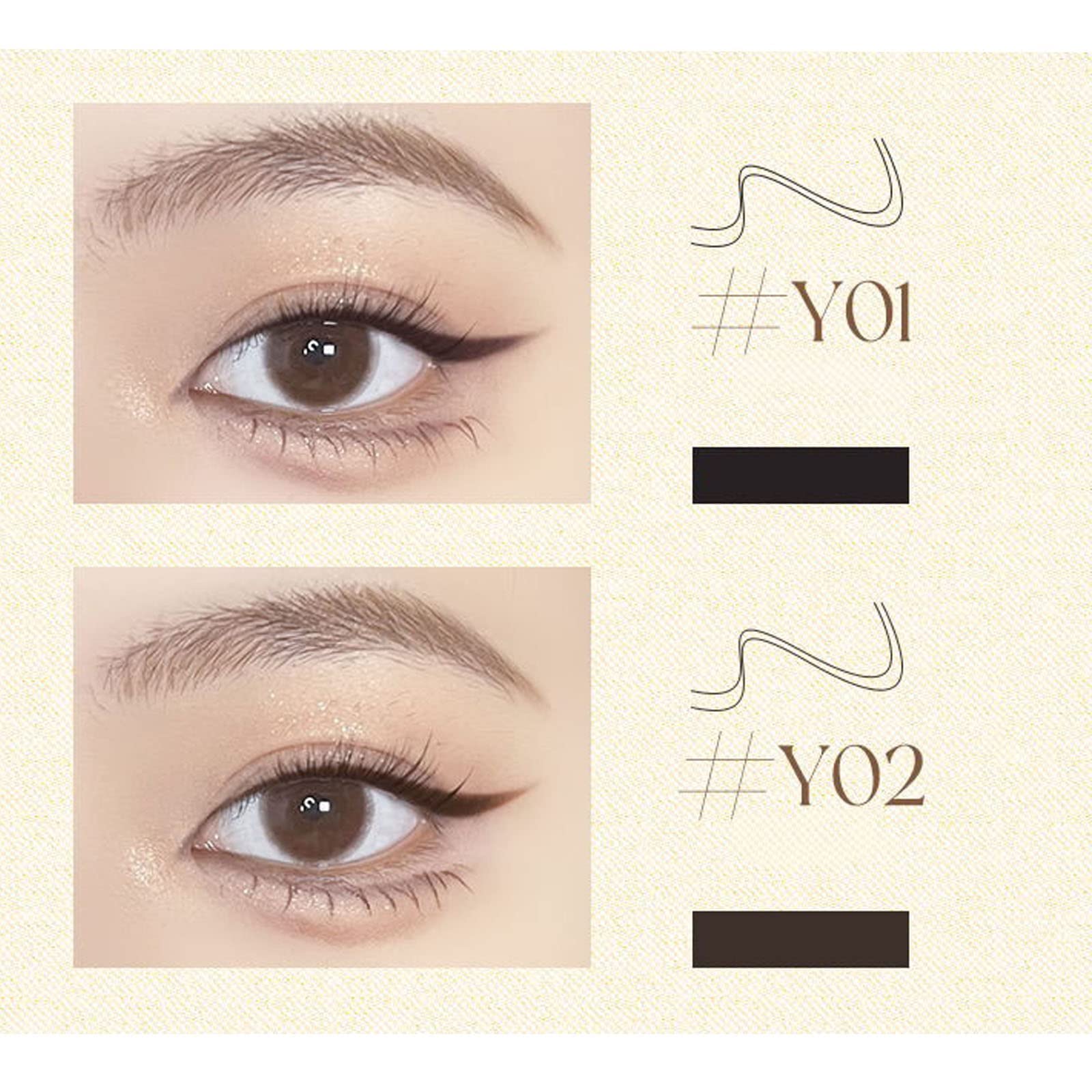 HYOIIO Double Tip Lower Eyelash Pencil, Waterproof Anti-Smudge Lashes Pencil, Natural Lower Eyelashes Liquid Pen Waterproof Liquid Eyeliner Pen Super Slim Eye Liner