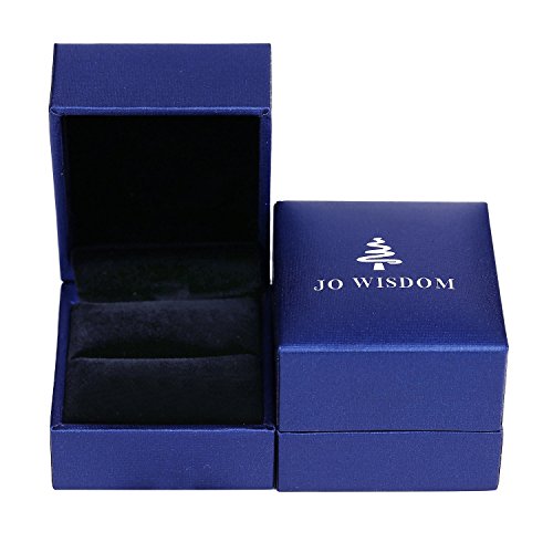 JO WISDOM Women Ring,925 Sterling Silver Heart Engagement Wedding Anniversary Promise Ring with 6mm 5A Cubic Zirconia ring size5