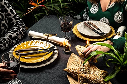 Laguiole Style de Vie steak knives Luxury Line, set of 6, wenge wood, black
