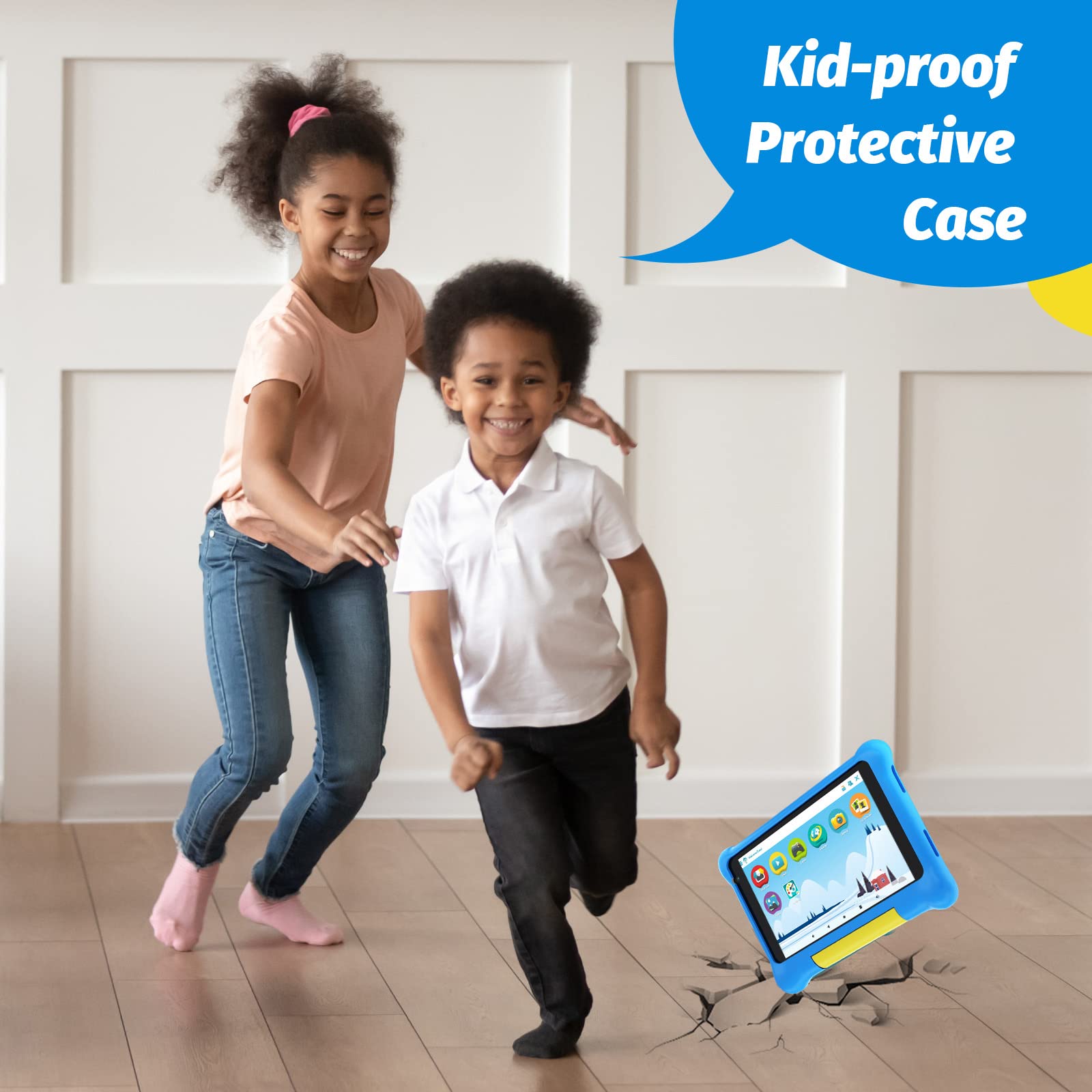 MERRYROYAL Kids Tablet 7'' Tablet for Kids Android 11 32GB 2GB RAM ROM Parental Control Tablets with Shockproof Case