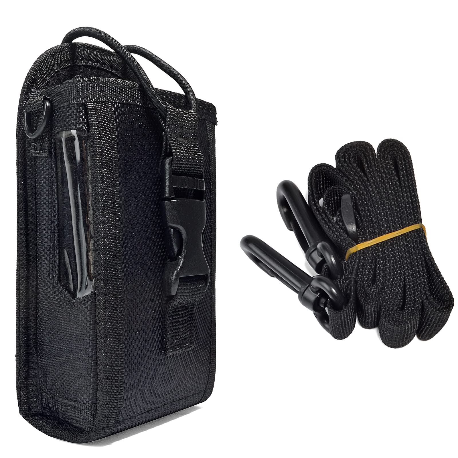 HYS Nylon Case with Belt Loop & D-Ring/Black Carrying Strap, Tactical Holster Walkie Talkie Pouch for MOTOROLA GP328 PRO5150 GP320 GP340 MTX960 Handheld Two Way Radio