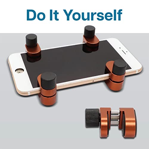 MMOBIEL 4 Pcs/Set Adjustable Metal Clip Fixture Glue Clamp Fastening LCD Screen Repair Tool for Smartphone, Computer, Laptop, Tablet, Ebook - Bronze
