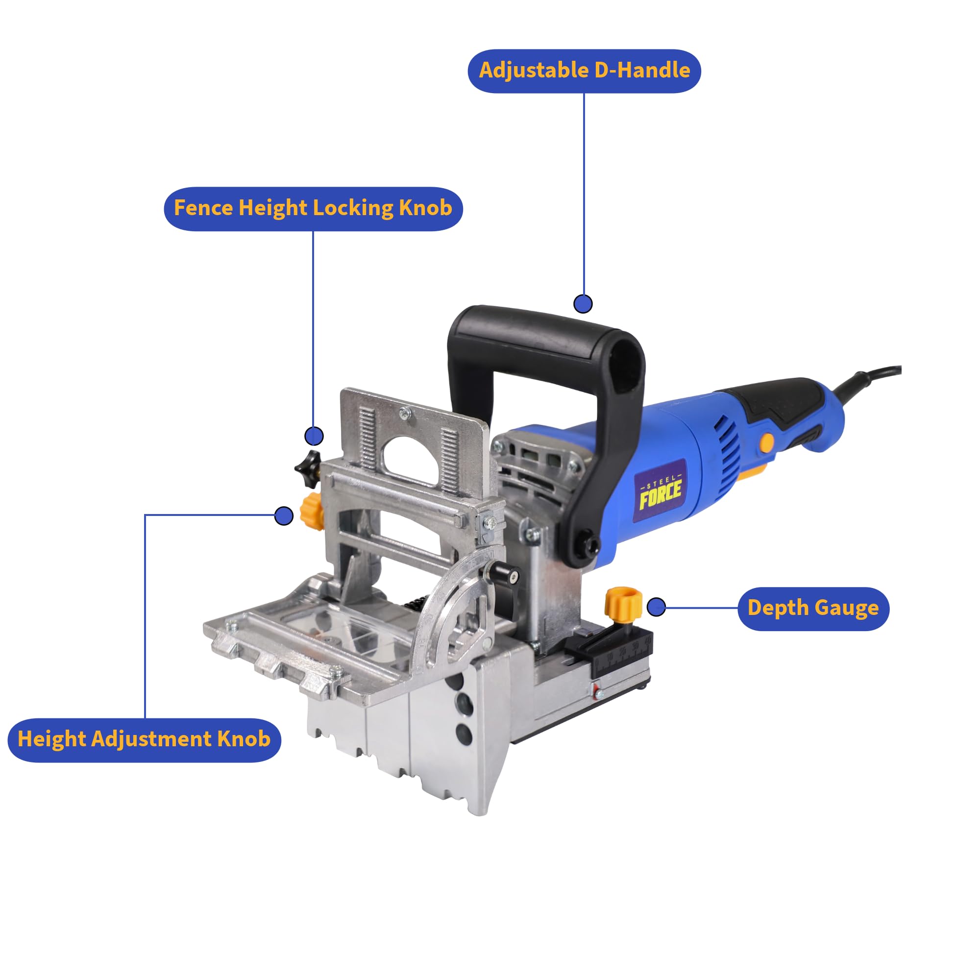 Steel Force DJ710 Dual Spindle Dowel Jointer,Wood Dowels Joiner 710W 120V 60Hz