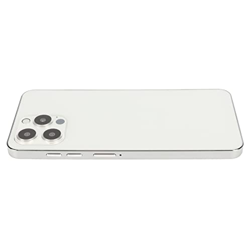 Mobile Phone, 100V to 240V Dual Card Dual Standby Face Unlock Smartphone with Lithium Battery 4000mAh for Playing Games (White)