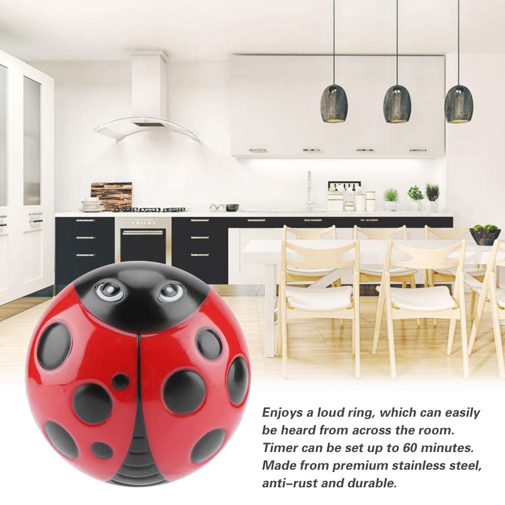 Maxmartt Cooking Timers for Kitchen,Ladybug Kitchen Timer 60 Minutes Timer Mechanical Wind-Up Timer Kitchen Cooking Timer