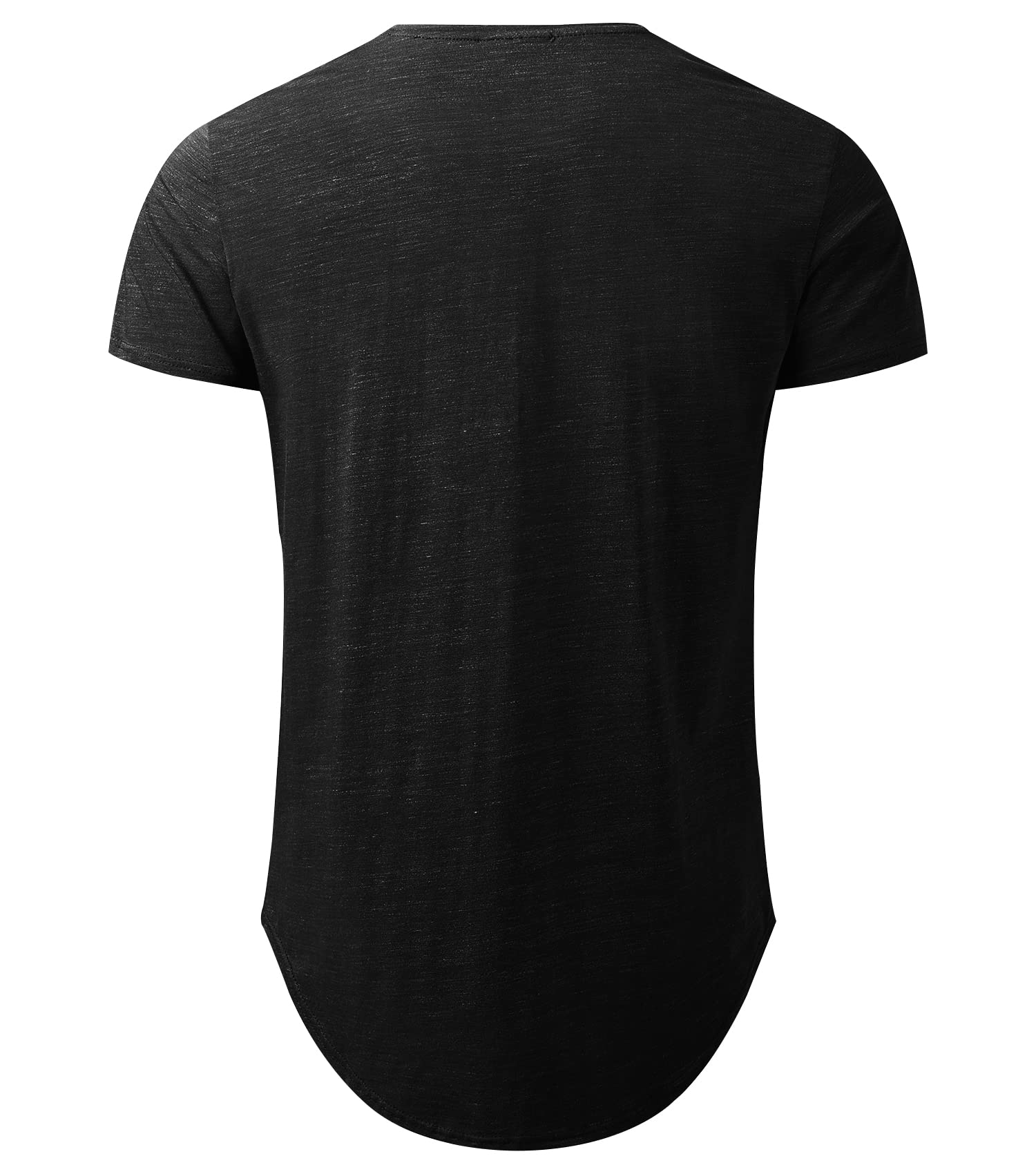 LETAOTAO Tall Mens Workout Shirts Hipster Slim Fit T-Shirts Longline Drop Cut Gym Muscle Tee