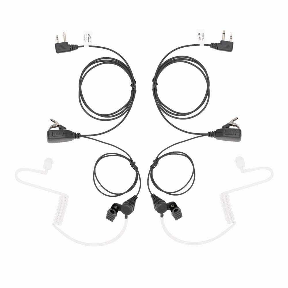 KEYBLU LXT600 GXT1000 Transparent Acoustic Tube Surveillance Earpiece Headset for Midland AVPH4 LXT GXT walkie Talkie Radio(2 Pack)
