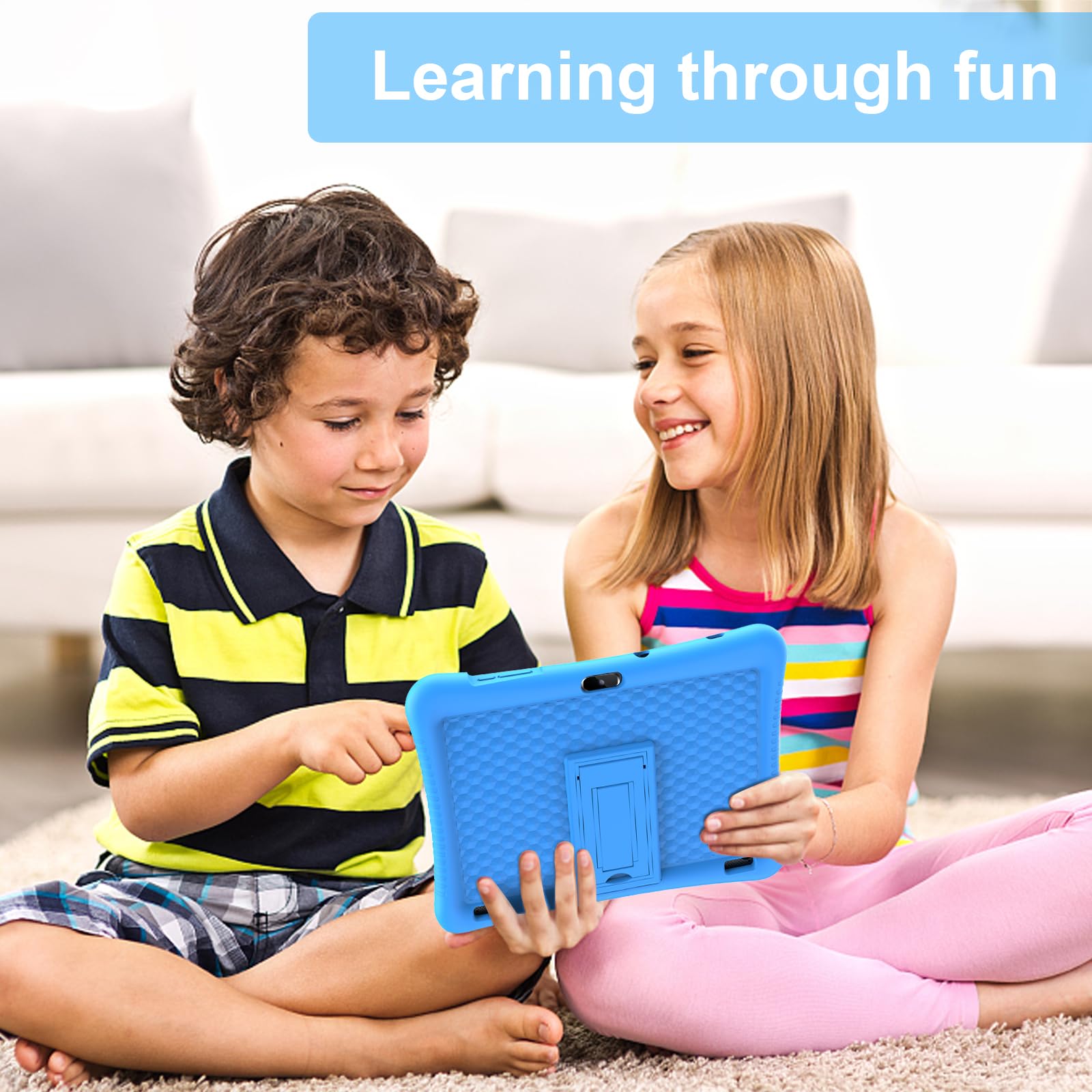 Kids Tablet 10 in Android 13 Tablet for Kids Toddler Tablet Childrens Tablet Age 3-12 Quad Core 3GB RAM 32GB ROM with Parental Control, Pre-installed Kids Educational APP,HD Screen,Dual Camera