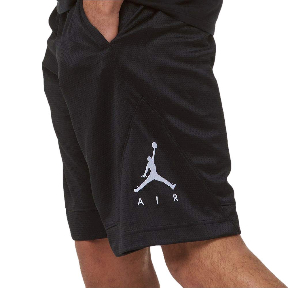 Jordan Men's Nike Rise Striped Triangle Active Shorts (Large, Black)