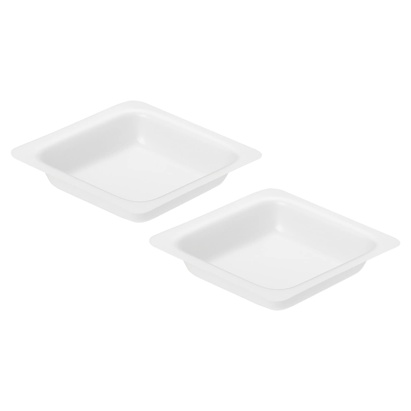 PATIKIL Square-Shaped Weigh Boats, 40 Pack Plastic 7mL Small Disposable Powder Dispenser for Weighing Mixing, White