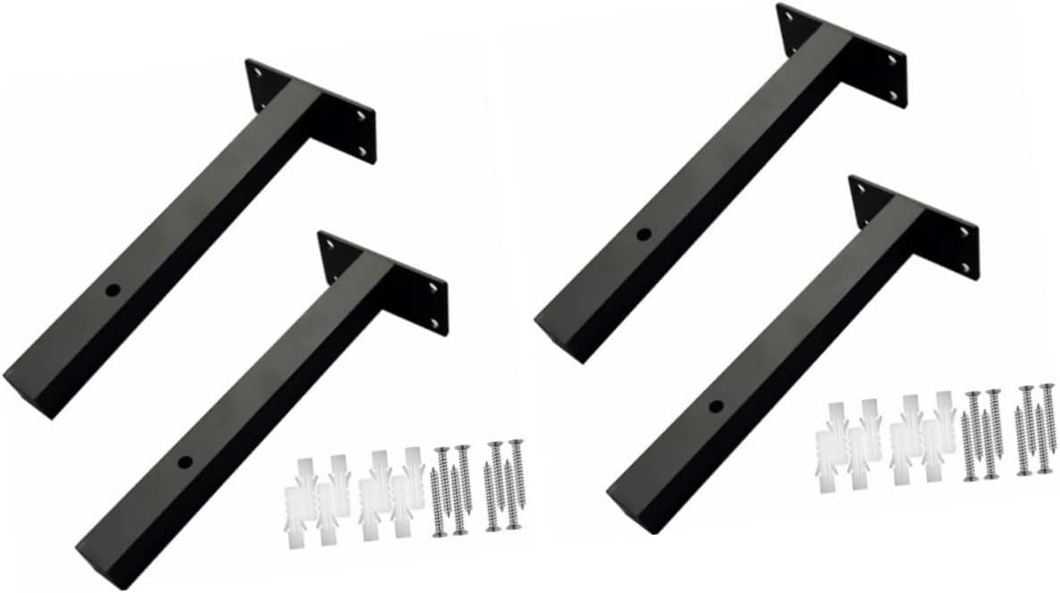 Shelf Brackets Wall Shelves 2pcs Wall Rack for Included Triangular Mounted Bench Art Bookshelf Hardware Brackets Wood Screws Shelves Hanging Plugs Bracket Saving Holder Board Cm Supports Black Work (