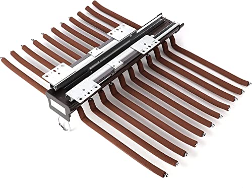 Nisorpa Pull Out Trousers Rack Double-Row 22 Arms Steel Pants Rack Closet Pull Out Pants Organizers Top Mounted Trousers Rack Space Saving for Cloakroom Wardrobe Bedroom, 23.4x18x5.7 Inch (Brown)