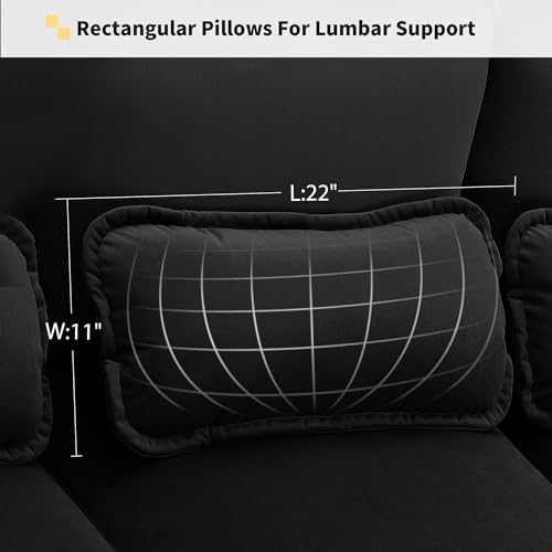 U-Shaped Symmetrical Modular Sectional Sofa Couch Velvet Upholstery Cloud Cushions Deep Seat Sleeper Sofa&Couch W/Wide Chaises and 4 Pillows for Living Room
