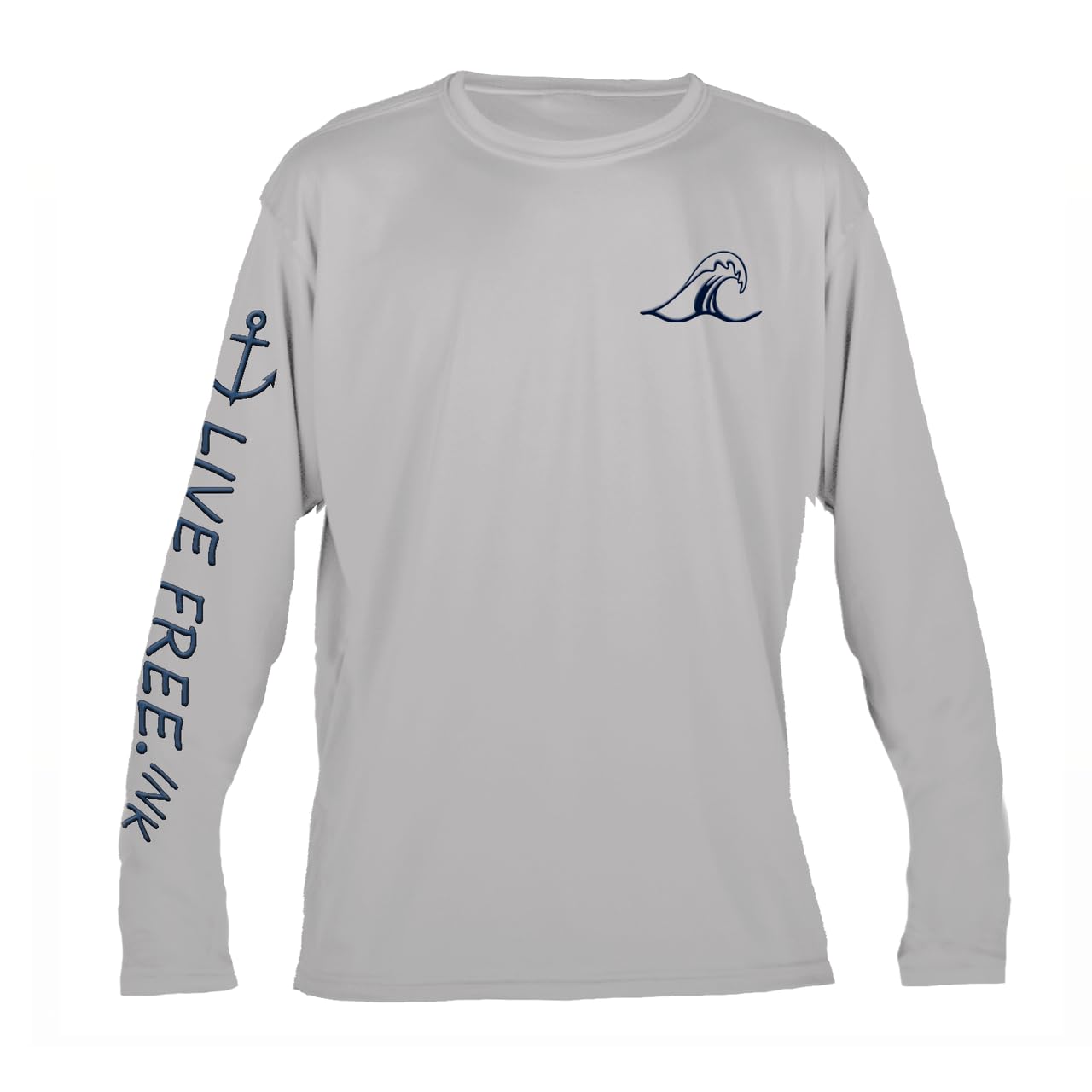 Live Free Octopus Men's Solar Performance Long-Sleeve Gray S