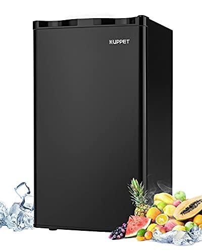 NA 3.2 Cu.Ft Single Door Mini Fridge, Compact Refrigerator Mini Refrigerator Small Drink Food Storage Machine for Dorm, Camper, Basement or Office (Black)