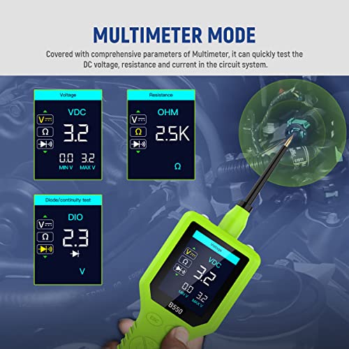 MR CARTOOL Circuit Tester B550 12V 24V Automotive Power Circuit Probe Test Voltage Activating Components Tool for Vehicle Motocycle