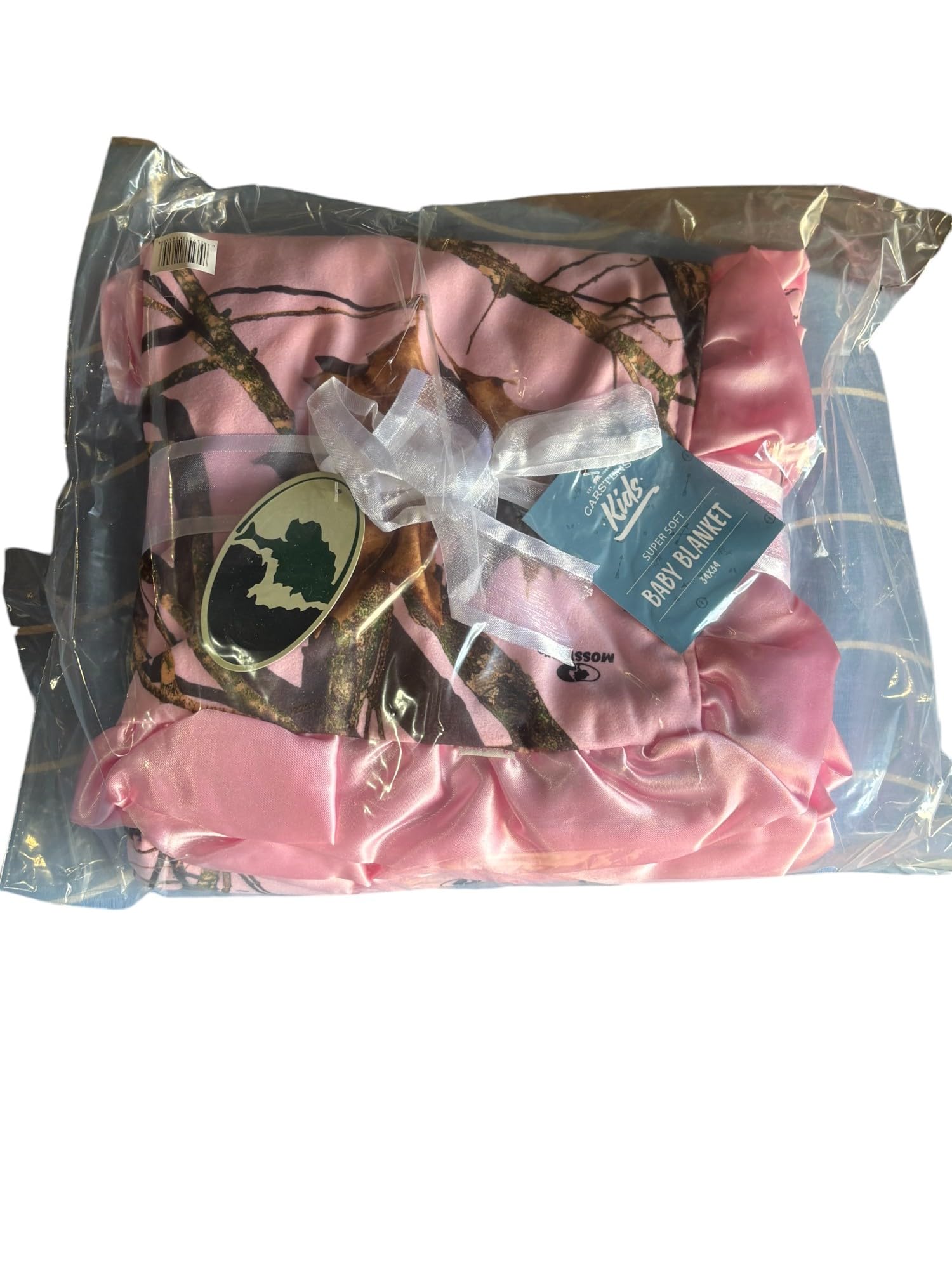 Mossy Oak Pink Hunting Camo Carstens Baby Throw Receiving Nursery Blanket 34x34 Super Soft