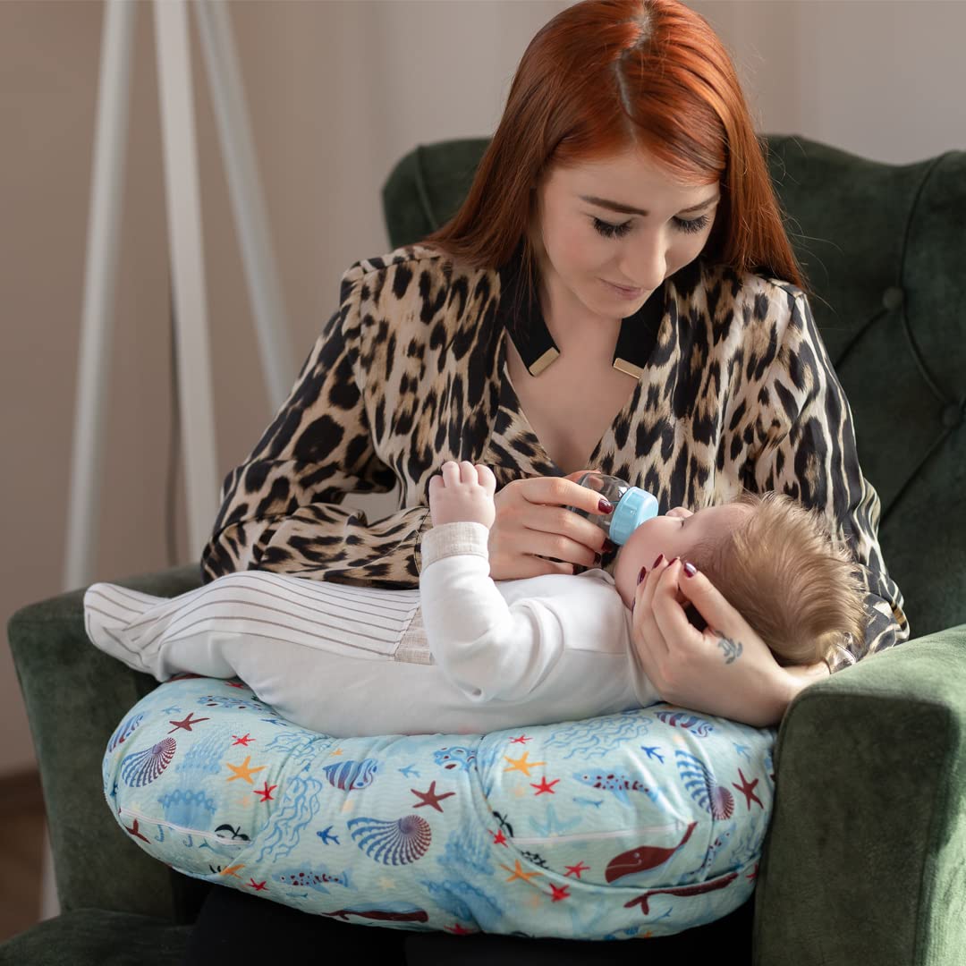 Nursing Pillow Nest Supporting Best Breastfeeding Pillow Gifts for Mom Registry Must Have Removable Washable Cotton Cover