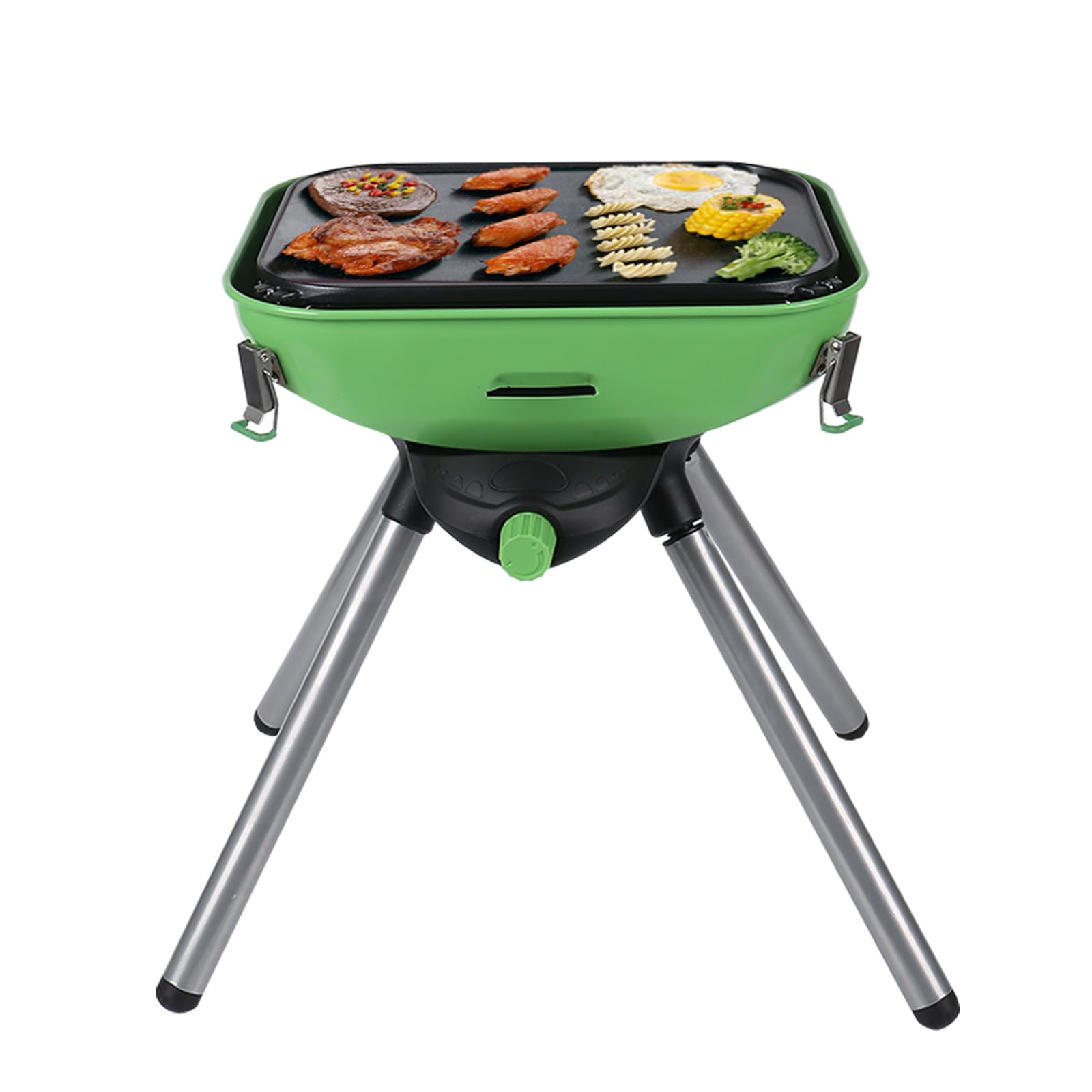 Gopper Multi-Function Portable Propane Gas Grill, Stand-Up Camping Griddle Propane Grill Suitable for 1-3 people,8000 BTU Burner,9.5 x 12 Inch Cooking Surface,Portable Bag For Easy Carrying