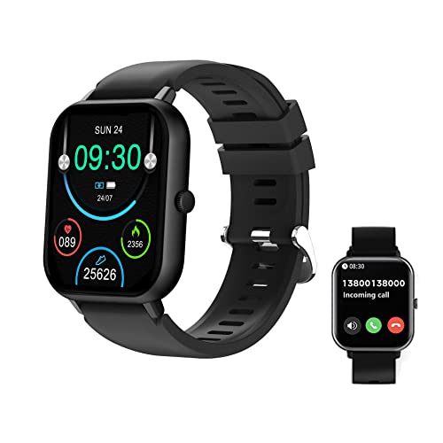Smart Watch with Make/Answer Call, 1.83 Inch Screen Fitness Tracker with AI Voice Control, 24/7 Heart Rate, Blood Oxygen, Sleep Monitor, Message Reminder, 110+ Sports Modes for Women Men, iOS/Android