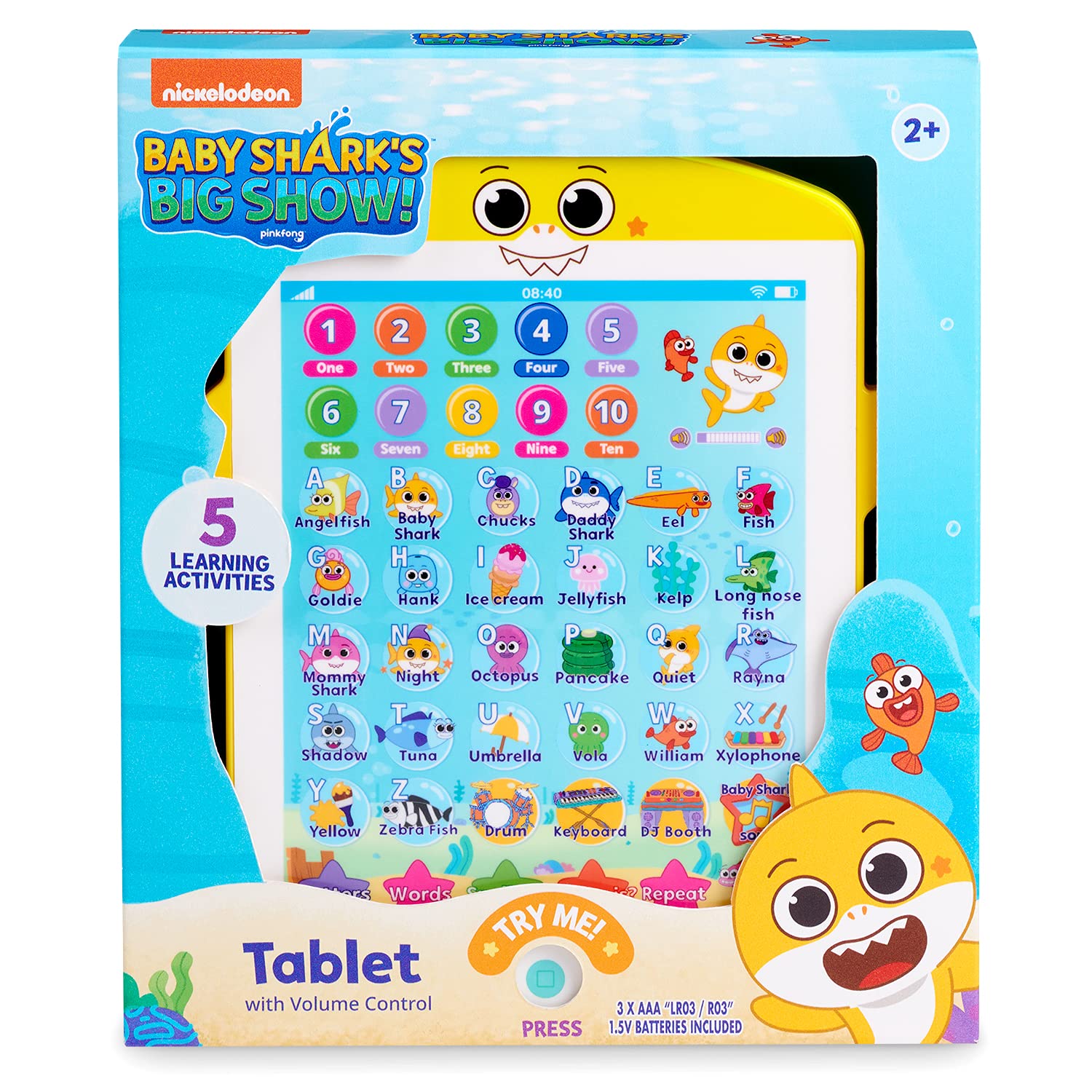 WowWee Baby Shark's Big Show! Kids Tablet β Interactive Educational Toys β Toddler Tablet Makes Learning Fun (Full Size), multicolor